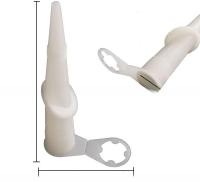 China 360 Pack Caulk Nozzles Universal 360 Degree Rotating Bent Cartridge Sealant Nozzle Plastic Caulking Glue Head for sale