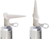 China 360 Pack Caulk Nozzles Universal 360 Degree Rotating Bent Cartridge Sealant Nozzle Plastic Caulking Glue Head for sale