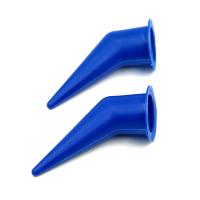 China Blue Plastic Glass Glue 45 Degree Angled Bent Cone Nozzle Tip for Caulking Gun for sale