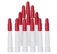 China 24 Pieces Caulk Nozzles Caps Set, Includes 12 Packs White Caulk Nozzles and 12 Packs Red Caulk Caps Nozzle Caps, Plastic for sale