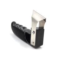 China Black Plastic Handle Silicone Sealant Tool Grout Scraper Tool With Stainless Steel Blade for sale