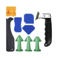 China 9 pcs/ set Caulk Finishing Tool Joint Sealant Silicone Grout Remover Angle Scraper with Caulking Nozzle Applicator for sale