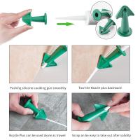 China 9 pcs/ set Caulk Finishing Tool Joint Sealant Silicone Grout Remover Angle Scraper with Caulking Nozzle Applicator for sale