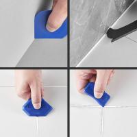 China 9 pcs/ set Caulk Finishing Tool Joint Sealant Silicone Grout Remover Angle Scraper with Caulking Nozzle Applicator for sale