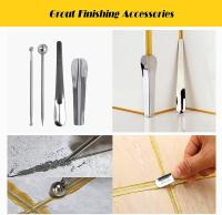 China 17pcs Grout Removal Tool Silicone Caulk Tool Set Glass Glue Corner Squeegee Grout Saw Blade Scraper for sale