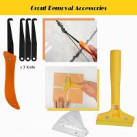 China 17pcs Grout Removal Tool Silicone Caulk Tool Set Glass Glue Corner Squeegee Grout Saw Blade Scraper for sale