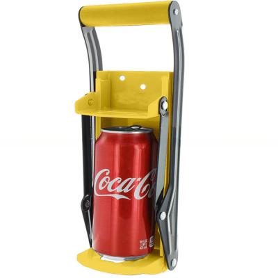 China Yellow 16oz Aluminum Can Crusher Bottle Opener Colorful Beer Can Smasher for sale