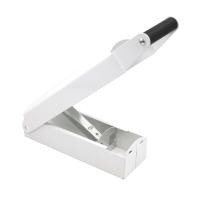 China Wall Mounted Hand Push Aluminum Can Crusher White High Leverage Design for sale