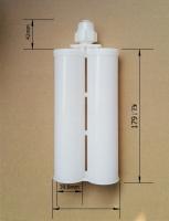 China PP 400ML 1:1 Double Epoxy 2 part adhesive cartridge For Glue Sealant for sale