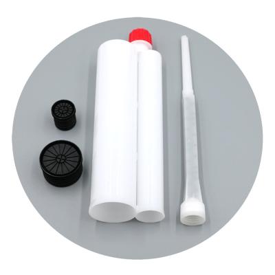 China 390ml 3# 3:1 AB Dual Glue Cartridge PP Two Component Dispenser Tube with Mixing Tube Mixing Syringe for sale
