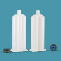 China 50ml 1:1 White Plastic 2 Part Epoxy Cartridge For Resin Epoxy & Silicone for sale