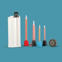 China 50ml 10:1 Epoxy Resin 2 Part Epoxy Cartridge With Mixing Tube Mixing Syringe for sale