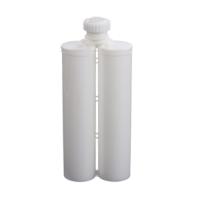 China Customized 400ml 1:1 Empty Tube 2 Part Epoxy Cartridge Conjoined Plastic Bottle for sale