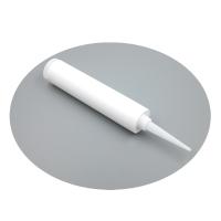 China 310ml HDPE Empty Silicone Sealant Large Diameter Plastic Cartridge with External Thread for sale