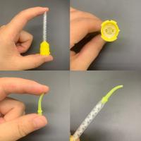 China 100Pcs Yellow Dental Mixing Tips and Dental Intra Oral Tips for Dental Impression Mixing for sale