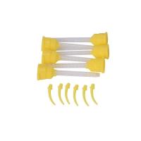 China 100Pcs Yellow Dental Mixing Tips and Dental Intra Oral Tips for Dental Impression Mixing for sale
