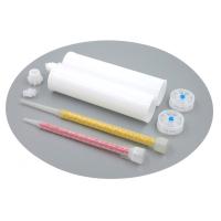 China Empty 1:1 Automatic Mix Ratio 22 oz Epoxy Dual Cartridge with Static Mixer for sale