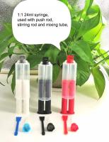China Factory Direct Sale 25ml 1:1 AB Dual Syringe with Push Rod Stirring Rod and Mixing Tube for sale