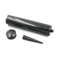 China 310ml Black Empty Plastic Caulk Tube Cartridge Tube with Nozzle and Plunger for sale