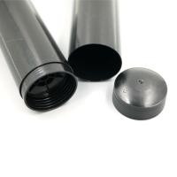 China 310ml Black Empty Plastic Caulk Tube Cartridge Tube with Nozzle and Plunger for sale