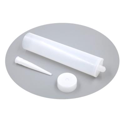 China 310ml Silicone Sealant HDPE Cartridge Empty Lucency Plastic Caulk Tube for sale
