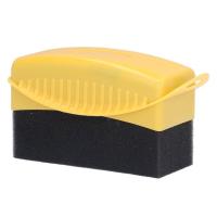 China Yellow Tire Contour Dressing Applicator Pad Car Wheel Polishing Waxing Sponge Brush for sale