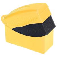China Yellow Tire Contour Dressing Applicator Pad Car Wheel Polishing Waxing Sponge Brush for sale