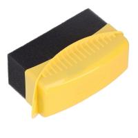 China Yellow Tire Contour Dressing Applicator Pad Car Wheel Polishing Waxing Sponge Brush for sale