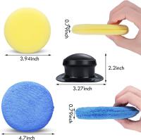 China OEM 30 Pieces Microfiber Applicator And Cleaning Pads Soft 4.7inch for sale
