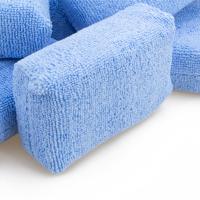 China 10PCS Blue Microfibre Applicator Pads Sponge For Applying Wax/ Sealants for sale