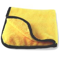 China Plush Yellow Microfiber Car Cleaning Cloth Car Wash Towels Multipurpose for sale
