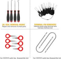 China New Nylon and Glass fiber 40Pcs Trim Removal Tool Auto Terminal Removal Key Tool with Hook and Pick Set for sale