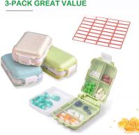China Travel Pill Organizer Moisture Proof Small Pill Box Pill Case with 8 Compartments for sale