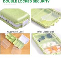 China Travel Pill Organizer Moisture Proof Small Pill Box Pill Case with 8 Compartments for sale