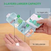 China Travel Pill Organizer Moisture Proof Small Pill Box Pill Case with 8 Compartments for sale