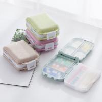 China Portable Medicine Vitamin Holder Container Pill Case Cute Small Pill Organizer with 8 Compartments for sale