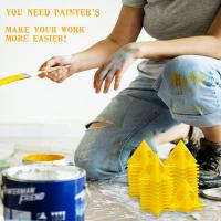 China 20 Pack Yellow Painter'S Pyramid Stands Plastic Cone Painters Tool for sale