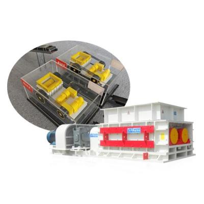 China 75mm Feed Double Roll Crusher 650TPH 132kW*2 Dual Motor Coal Limestone Cement for sale