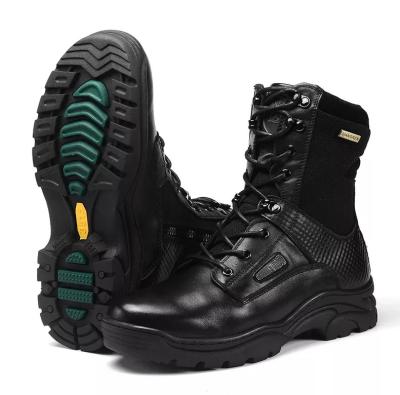 China High-quality men's waterproof mid-tube wear-resistant cowhide tactical boots for sale
