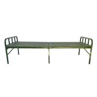 China Field Steel Plastic Bed Camp Army Bed Portable Folding Bed Military Green Outdoor Training Bed for sale