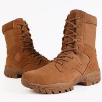 China Tactical Boots Military in Black Cowhide Rubber for Outdoor Adventures for sale