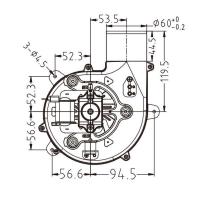China Gas Boiler Accessories Iron Fan Motor 35W Spare Parts Boiler Fans Corrosion Resistant for sale