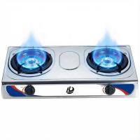 China Stainless Steel 2 Double Burner Gas Stove Cookertop LPG Gas Stove For Household Kitchen for sale