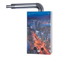 China Tempered Glass Panel 12 Liter Gas Water Heater Flue Type Elegant Home Format for sale