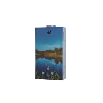 China 14 Liter Low Failure Rate Flue Gas Water Heater Low Water Pressure Rapid Start for sale