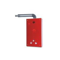 China Red Tempered Glass Flue Gas Water Heater 12 Liter Wall Mounted Gas Water Heater for sale