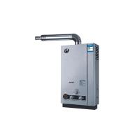 China Brushed Stainless Steel Flue Gas Water Heater 12L LED Display Wall Mounted for sale