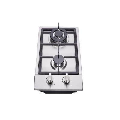 China Tempered Stainless Steel Cooktops 2 Burner Gas Stove For Cooking Appliance for sale
