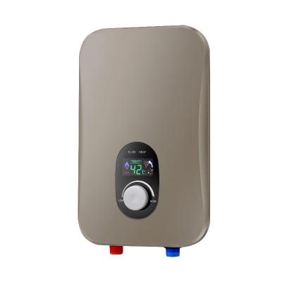 China Adjust Temperature 220v 5kw Instant Tankless Electric Water Heater Wall Mounted for sale