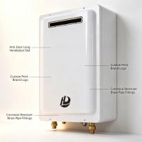 China 40KW Outdoor Instant Gas Water Heater Waterproof Stable Hot Water Supply for sale